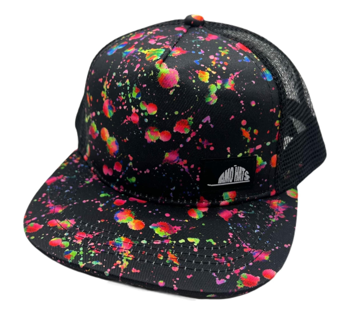 Neon Splatter Snapback – AMO Hats